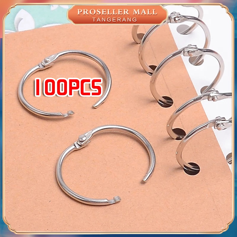 Jual 100 Buah Ring Binder Buka Tutup Besi Ring Buku Sampel Bahan Logam ...