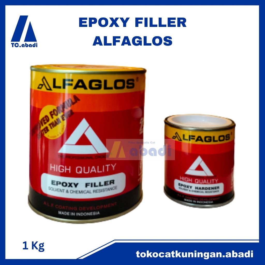Jual EPOXY FILLER ALFAGLOS PLUS HARDENER - 1Kg / WARNA ABU-ABU | Shopee ...