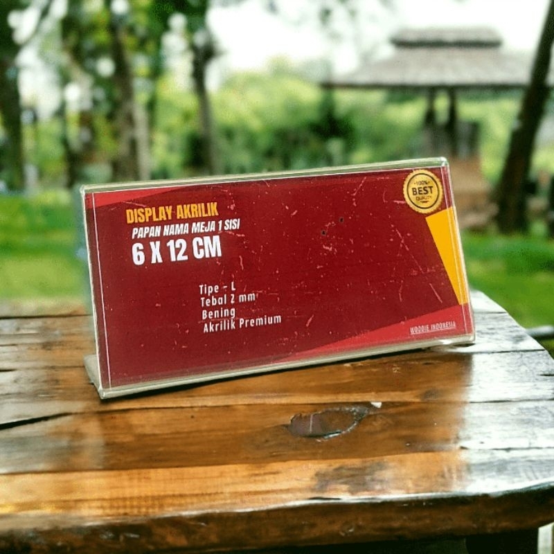 Jual Display Papan Nama Meja Id Card Akrilik Stand Nama Meja Panitia L ...