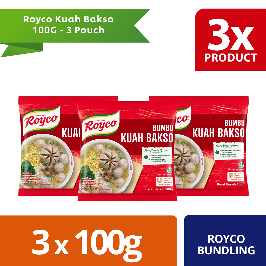 Jual Royco Kuah Bakso 100G - 3 Pouch | Shopee Indonesia