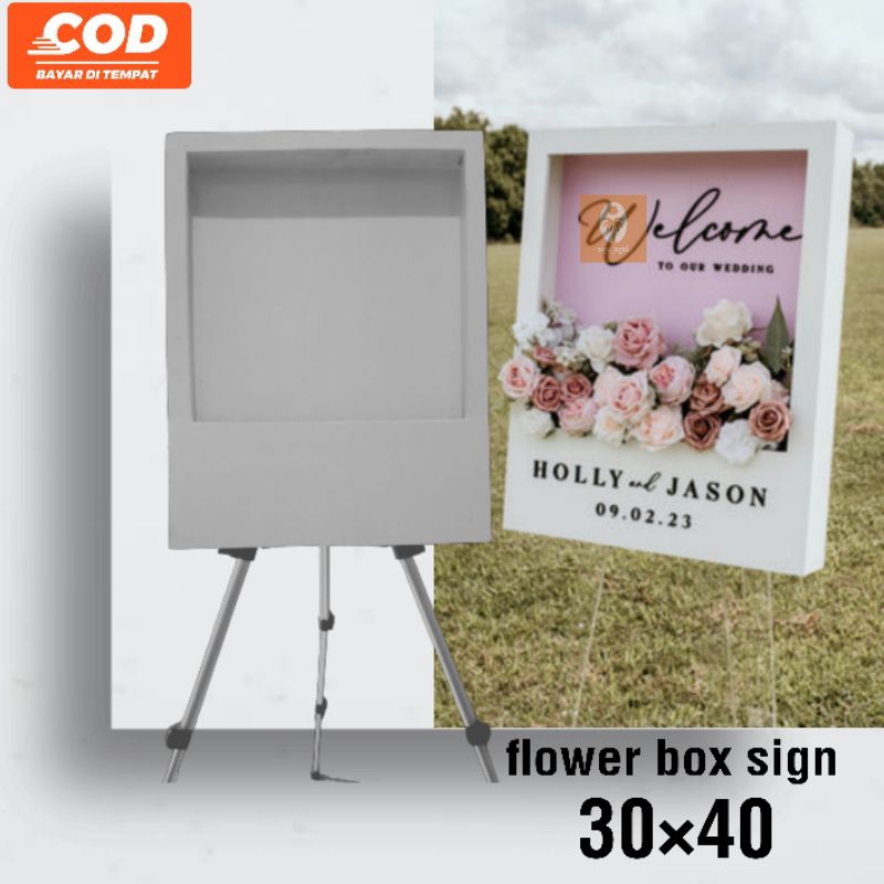 Jual papan bunga /papan ucapan/flower box sign 30×40 | Shopee Indonesia