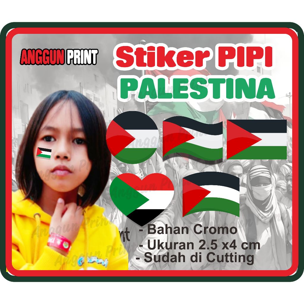 Jual sticker palestina free palestina save palestina isi 100 | Shopee ...