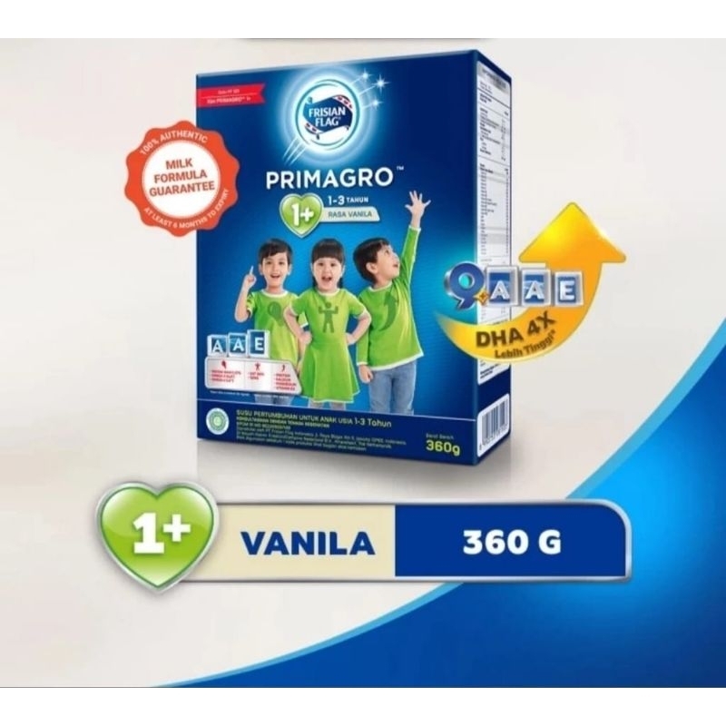 Jual Frisian Flag Primagro 1+ Vanila 360gr - Susu Formula Pertumbuhan ...
