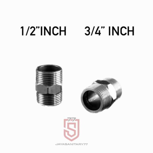 Jual (BISA COD) Sambungan Double Nepel 1/2inch dan 3/4inch | Shopee Indonesia