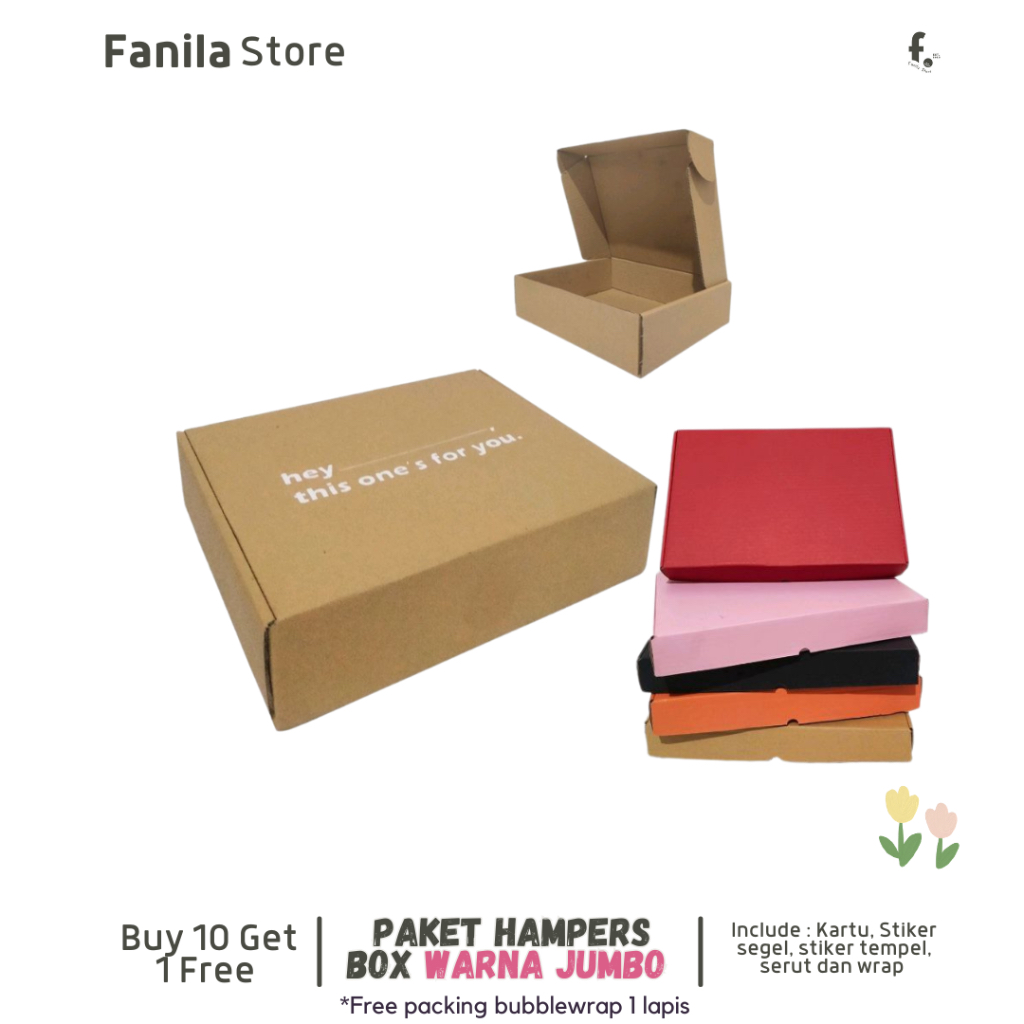 Jual [SERI WARNAJUMBO] Box Hampers/Paket Hampers Box/Paket Packaging ...