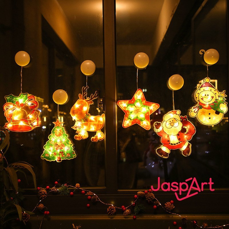 Jual LAMPU NATAL TEMPEL KACA DEKORASI LAMPU NATAL LED HIASAN LAMPU ...