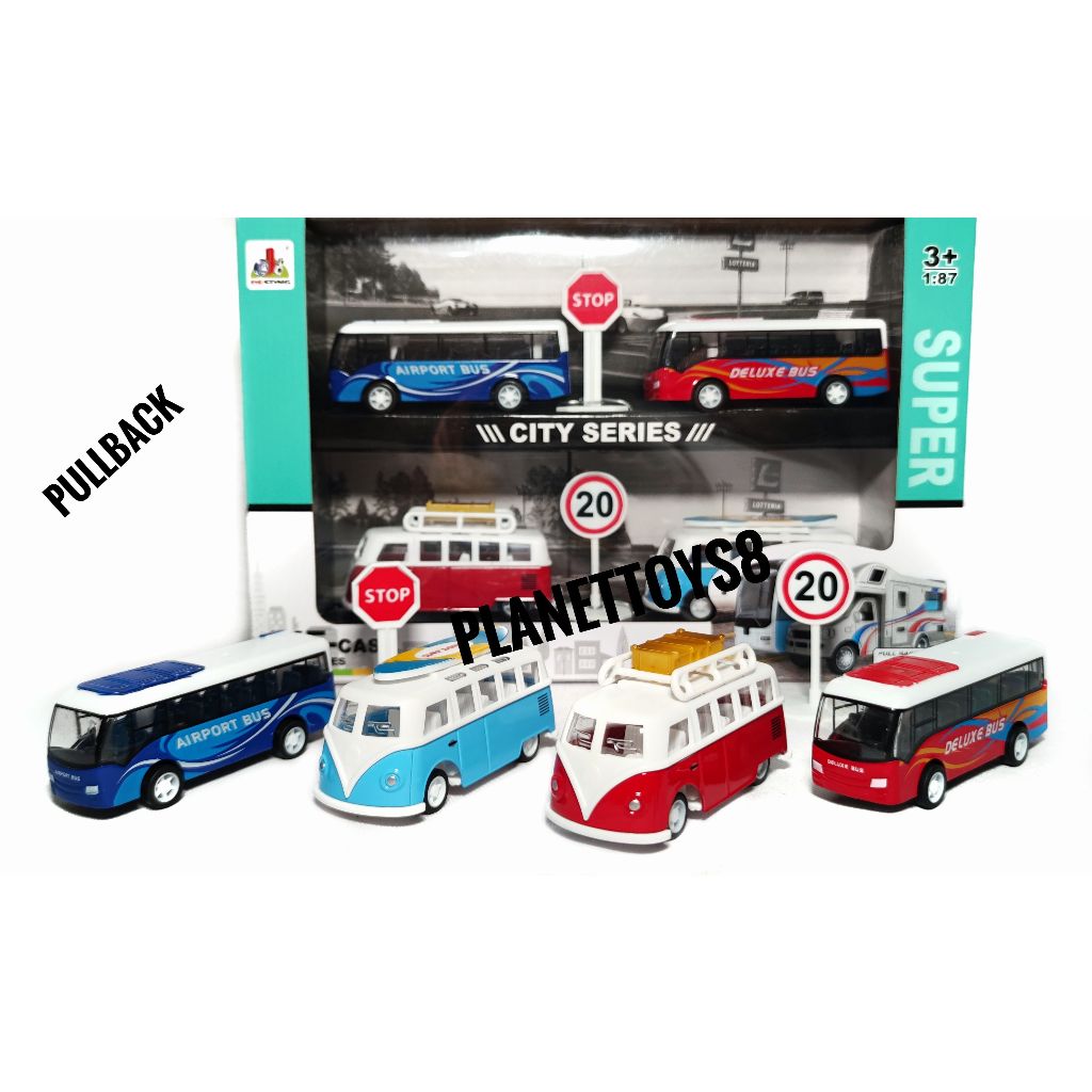 Jual Diecast Mobil Bus Truck Set 4 Pcs Rambu Rambu Mainan Anak Varian ...