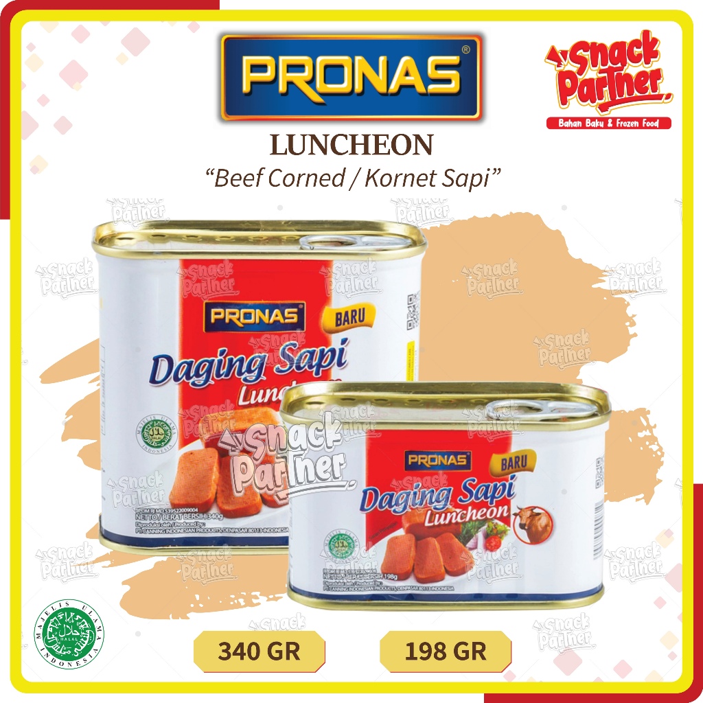 Jual PRONAS LUNCHEON - KORNET SAPI & AYAM 198 / 340 GR - Daging Kaleng ...