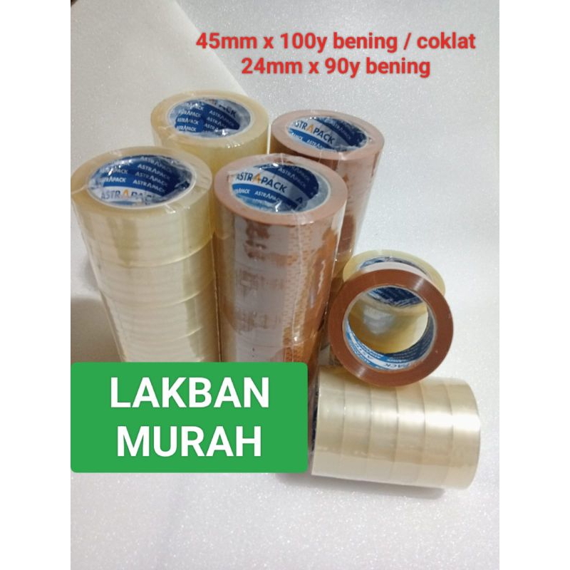 Jual Lakban OPP Bening Coklat 48MM x 100Y Daya Rekat Kuat - Isolasi Packing | Shopee Indonesia