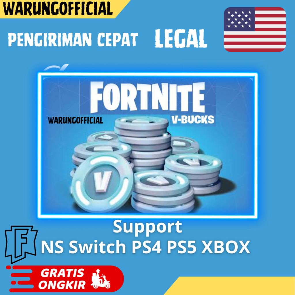 Jual Fortnite Vbucks Switch Region US 2.800 V_bucks | Shopee Indonesia