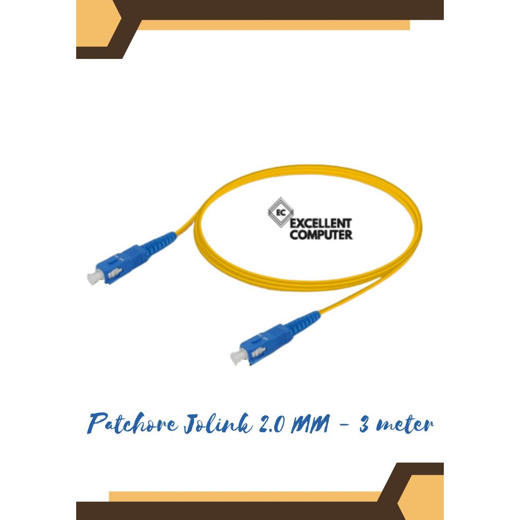 Jual Patchcore Fiber Optik Jolink Yellow 2.0 mm - [ Panjang 3 meter ...