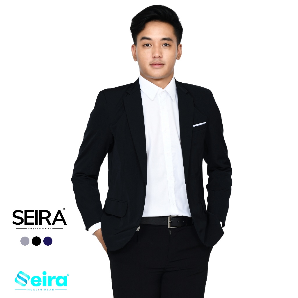Jual Jas Blazer Polos Hitam Formal - Jas Wisuda - Nikah Jas Kerja Pria ...