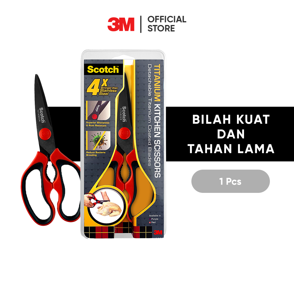 Jual 3M™ Scotch™ Titanium Kitchen Scissors, Bilah kuat dan tahan lama ...