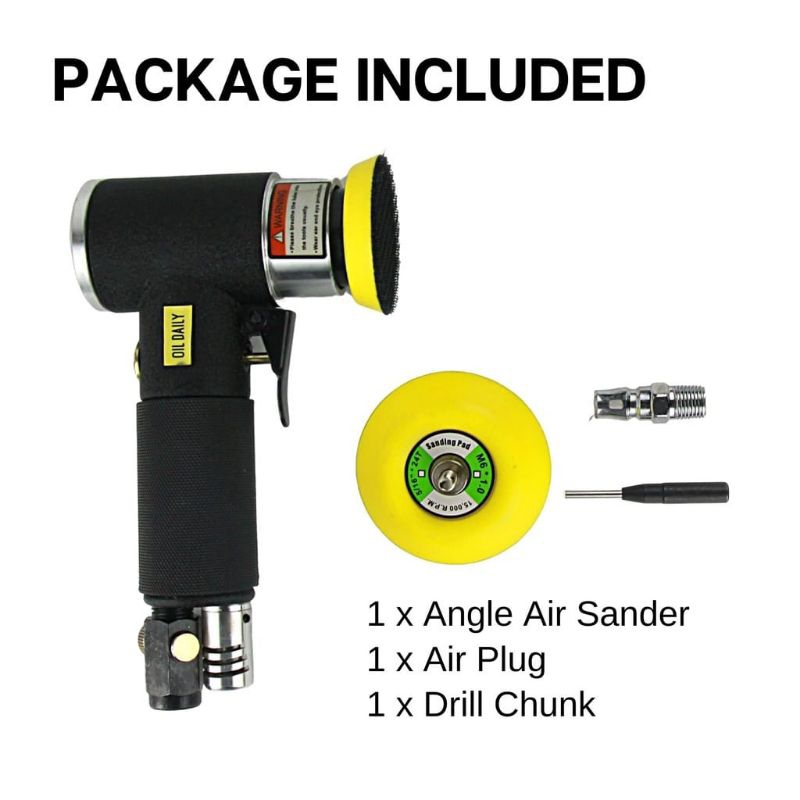 Jual angle air sander/mesin amplas bulat 3 inch orbital sander | Shopee ...