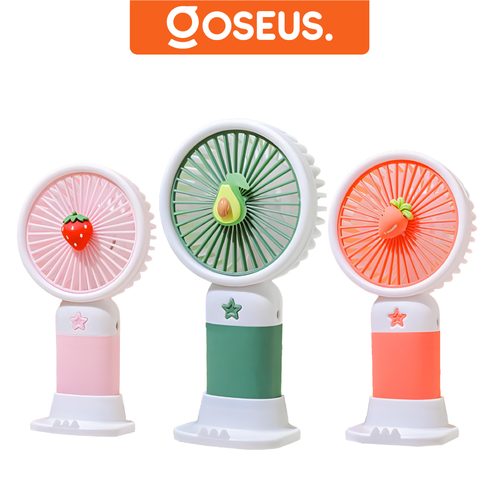 Jual Kipas Angin Mini Genggam Portable Dengan Stand Holder Motif Lucu ...