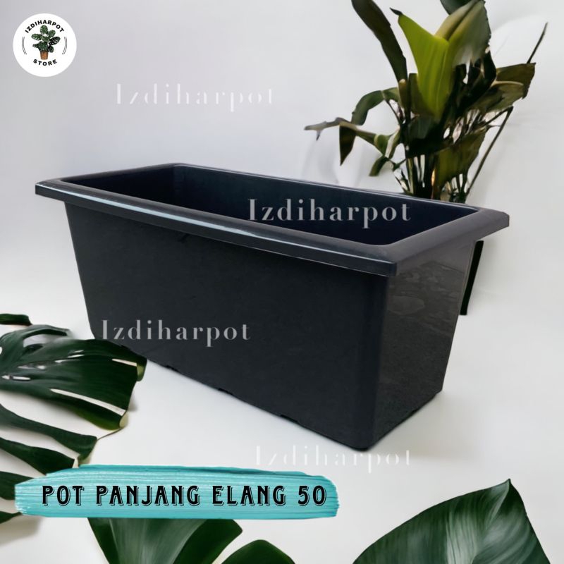 Jual Pot Bunga Tanaman Persegi panjang Egp Elang 50 Cm Hitam - PANJANG ...