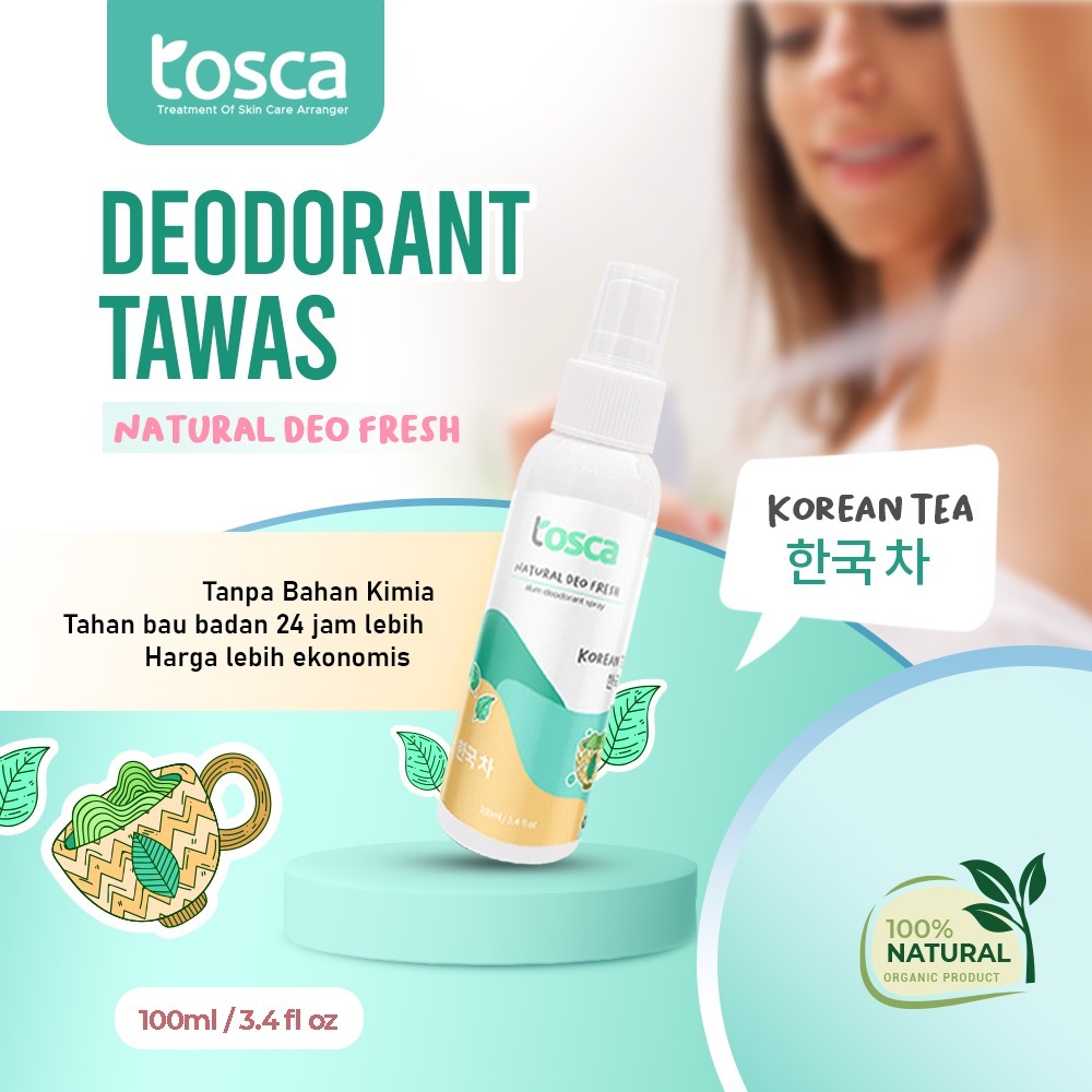 Jual DEODORANT TAWAS SPRAY / NATURAL DEO FRESH 100ML TOSCA DEODORAN ...
