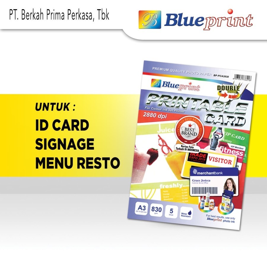 Jual Printable Card / ID Card BLUEPRINT A3 | Shopee Indonesia