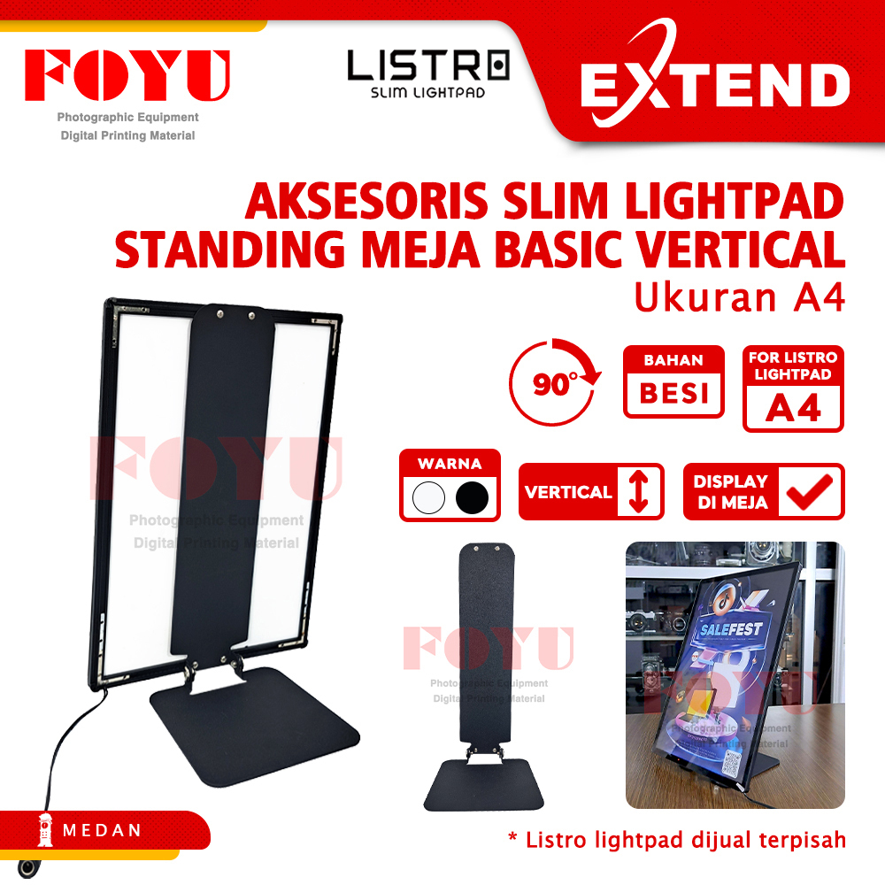 Jual Aksesoris Listro Slim Light Pad Penyangga Dudukan Banner Poster ...