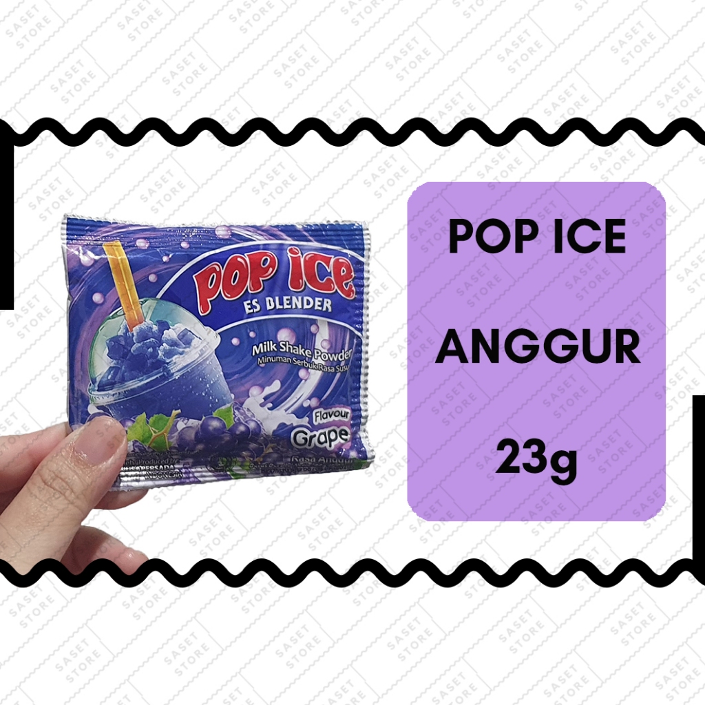 Jual Pop Ice Anggur 23g Sachet Minuman Serbuk Susu Grape | Shopee Indonesia