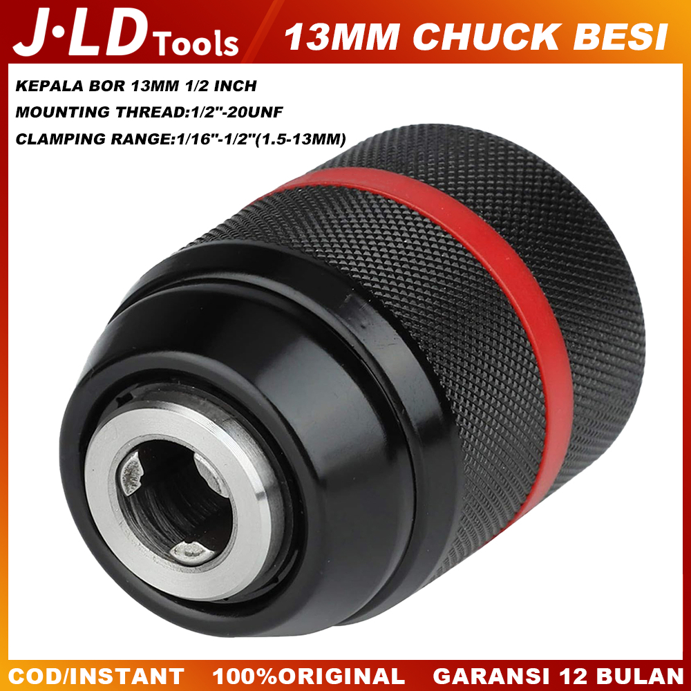 Jual JLD 10MM Kepala Bor Cordless 13mm Keyless Drill chuck 1/2INCH ...