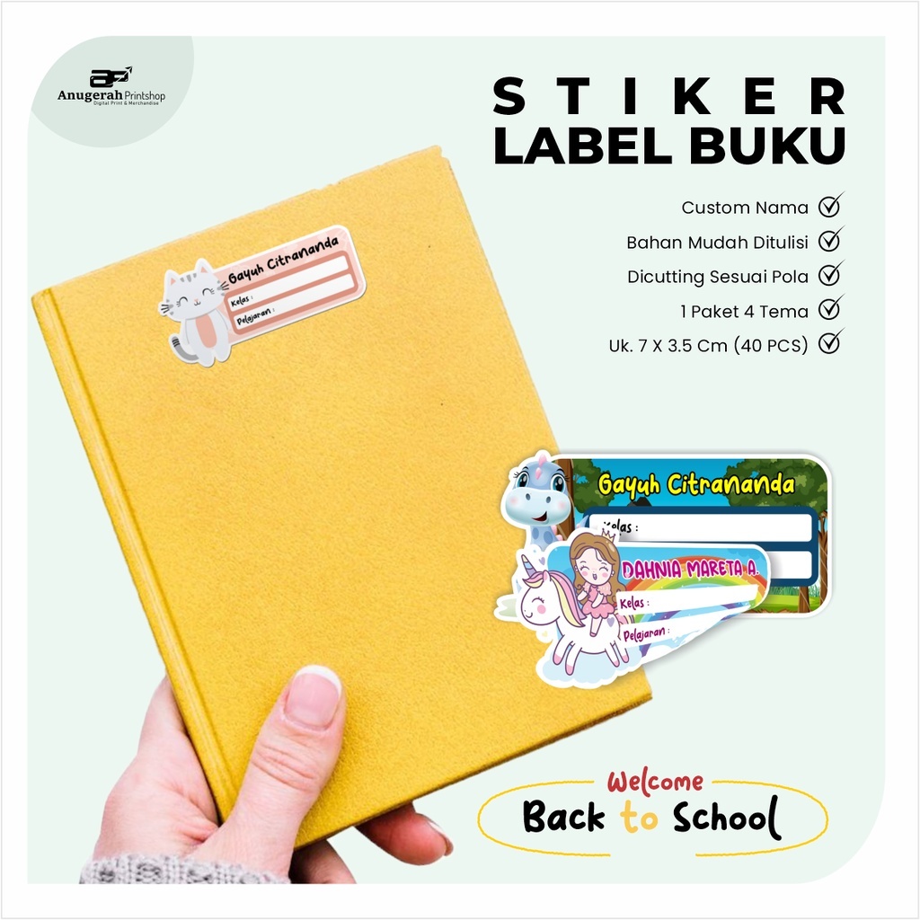 Jual Stiker label nama custom - buku - anak | Shopee Indonesia