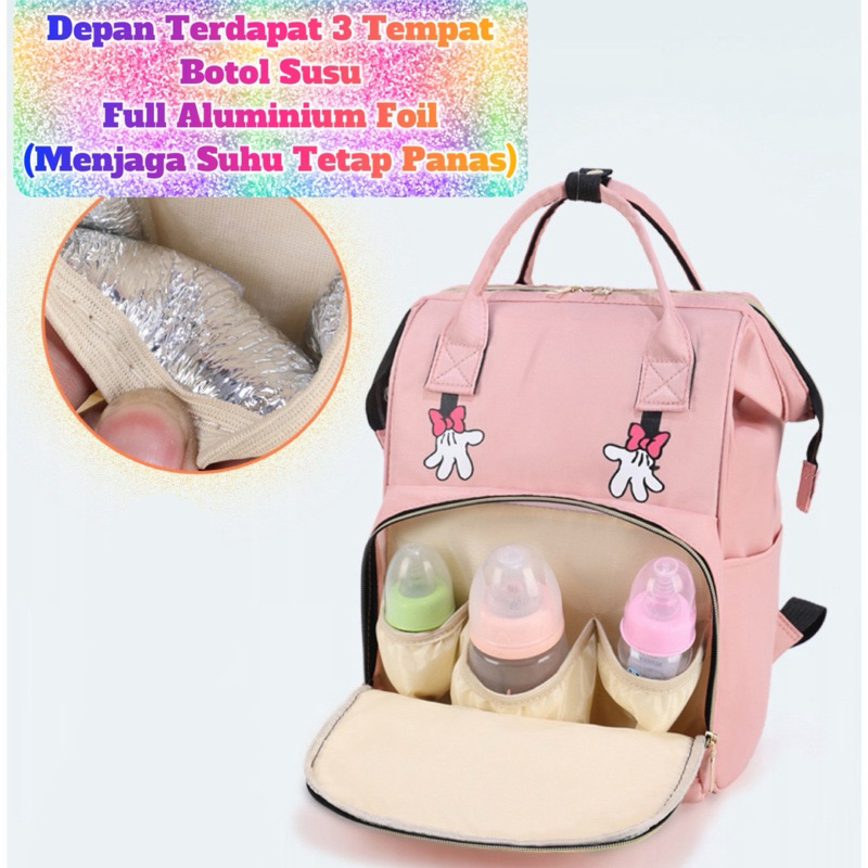 Jual TAS BAYI 6022 - RANSEL “TANGAN KAKI MICKEY” TAS PERLENGKAPAN BAYI ...