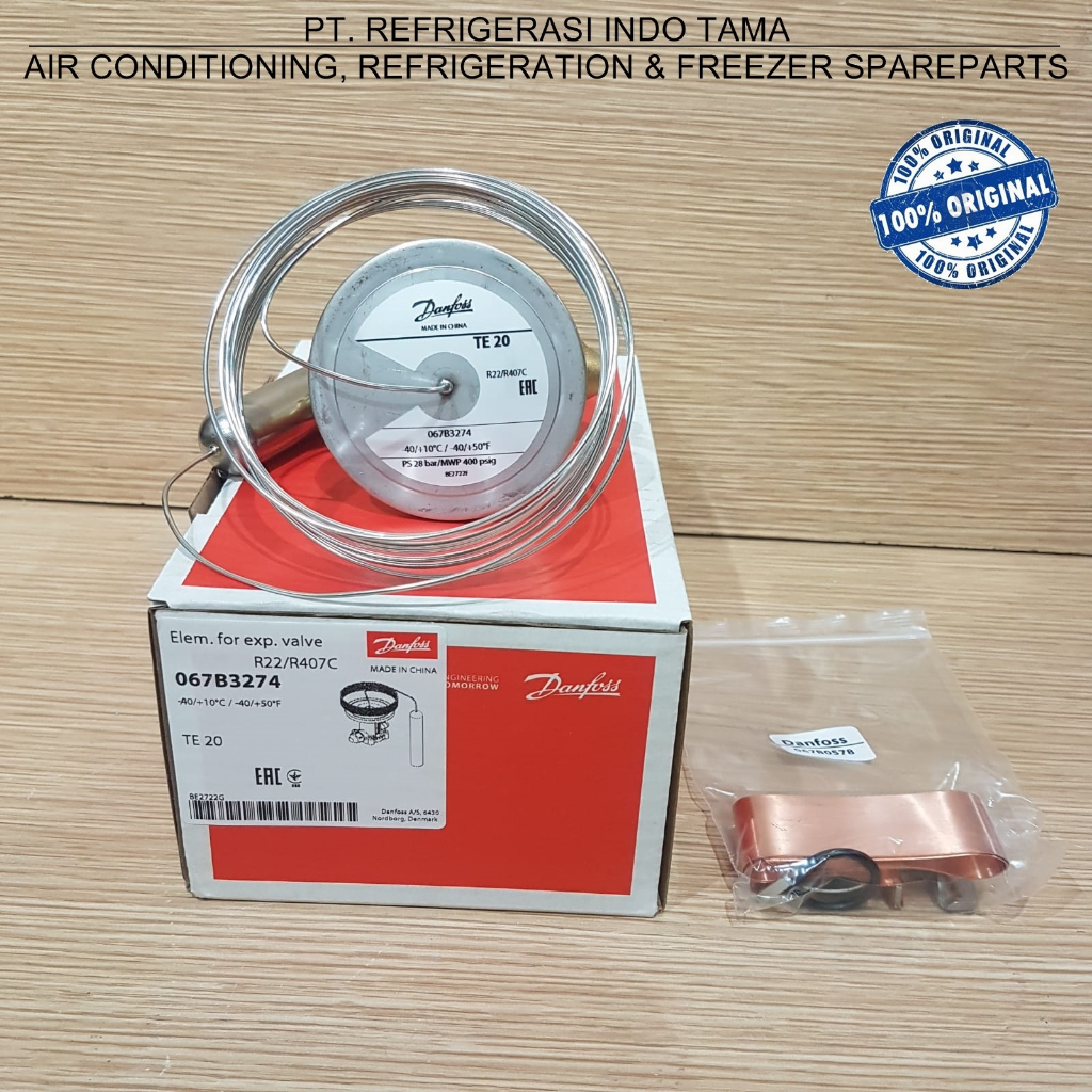 Jual R22 / R407C TEX 20 / TE 20 - 067B3274 Expansion Valve DANFOSS ...