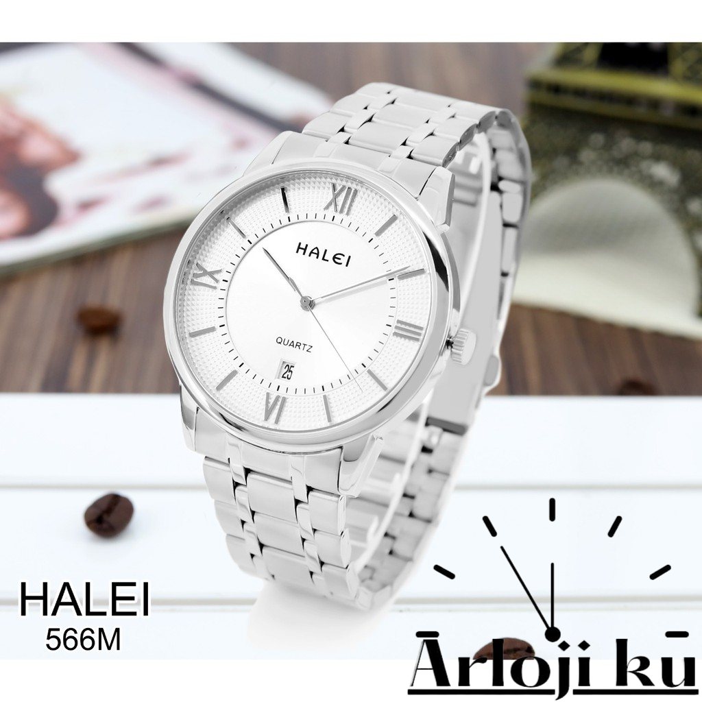 Jual HALEI Watch Jam Tangan Pria Original Rantai Stainless Steel ...