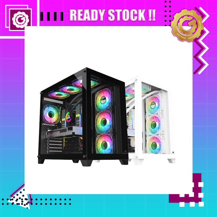 Jual Raptor ULTIMATE Dual Chamber Tempered Glass Mid-Tower ATX Gaming ...