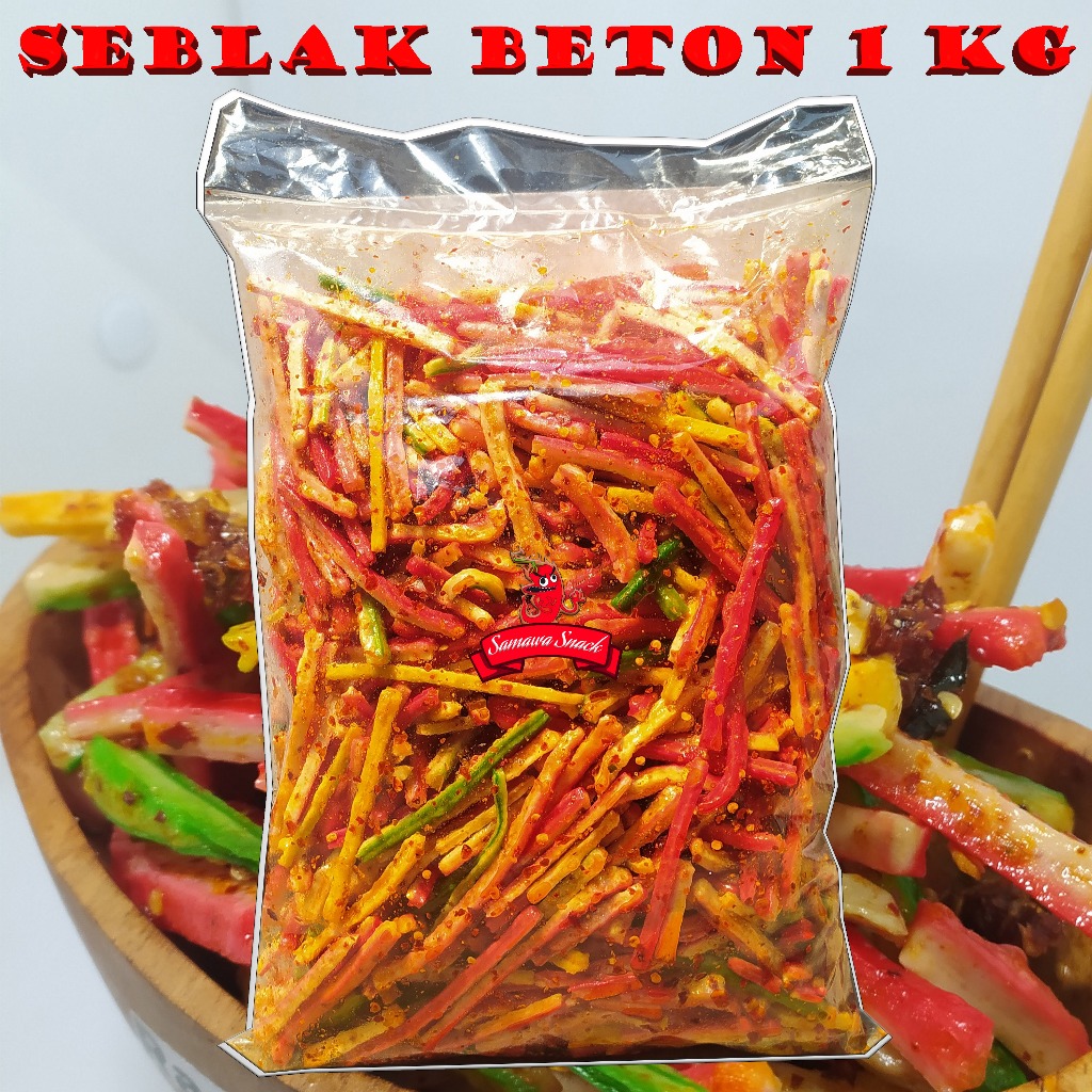 Jual Seblak beton rasa pedas cikruh kemasan jumbo 1 kg | Shopee Indonesia