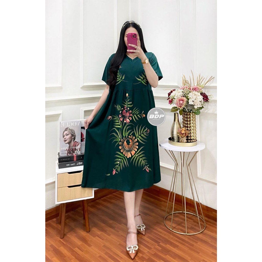 Jual Dianputri - Daster wanita Panjang Rayon Grade A Busui Resleting Depan | Daster chibi ...