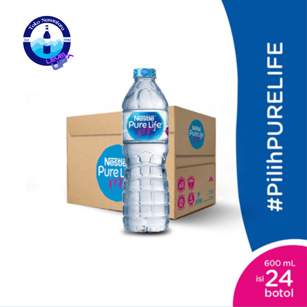 Jual Air Nestle Pure Life Botol 330mL // 600mL [Dus isi 24 Botol ...