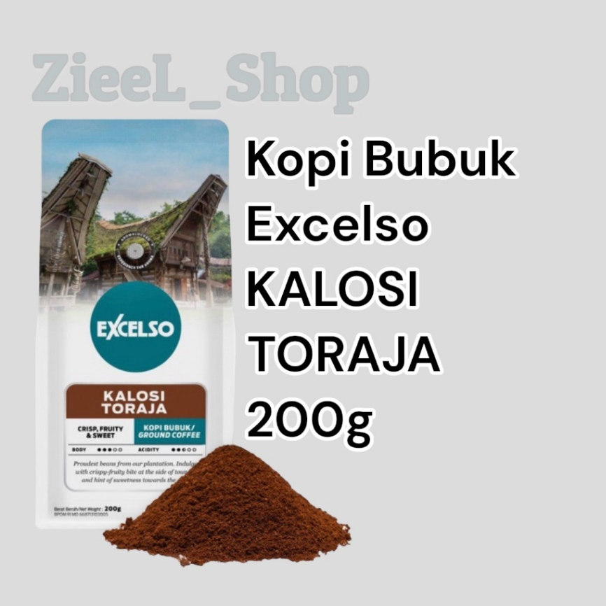 Jual Kopi Bubuk Excelso Kalosi Toraja 200g | Shopee Indonesia