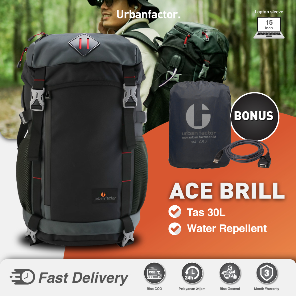 Jual Tas ransel Backpack urban factor - Ace Brill - Tas laptop Travel ...