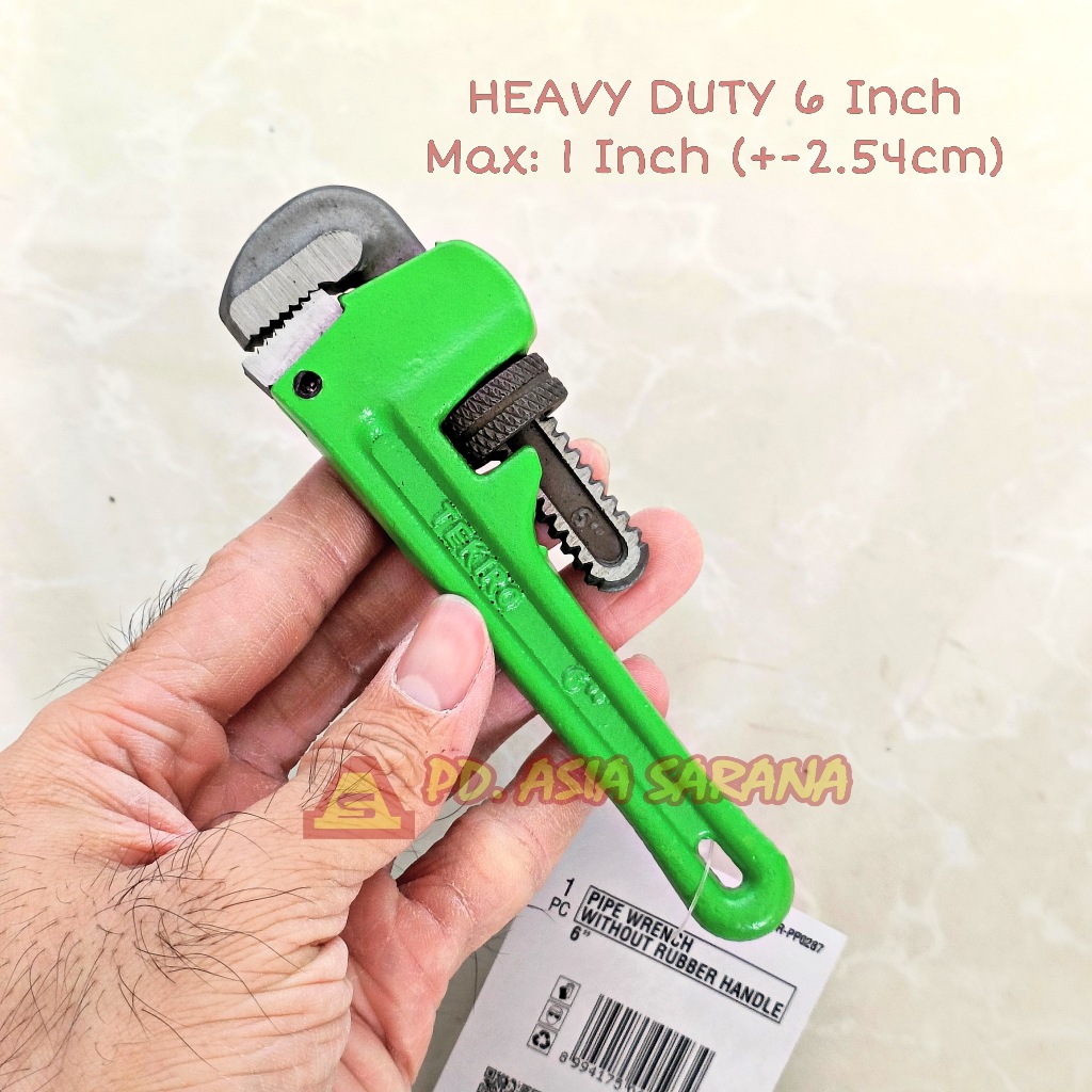 Jual Kunci Pipa 6" Inch TEKIRO WR-PP0287 Heavy Duty Konci Besi Pipe ...