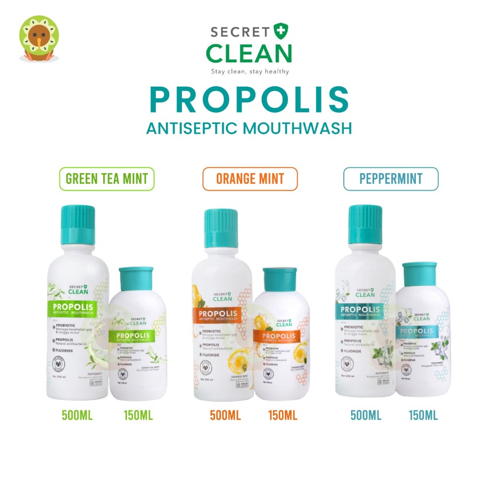 Jual SECRET CLEAN PROPOLIS ANTISEPTIC MOUTHWASH | Shopee Indonesia