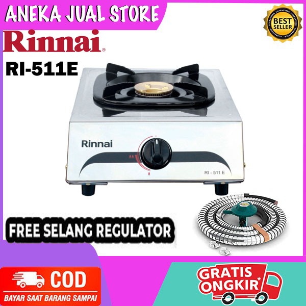 Jual Rinnai Kompor Gas 1 Tungku RI 511E/RI-511E Stainless Steel ...
