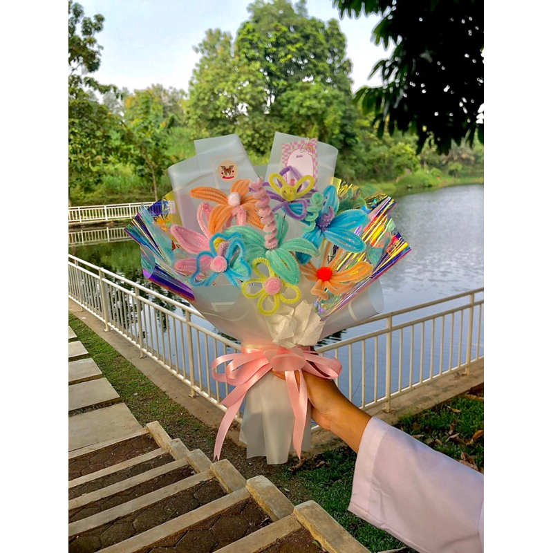 Jual buke pipe cleaner pipe flower bouquet | Shopee Indonesia