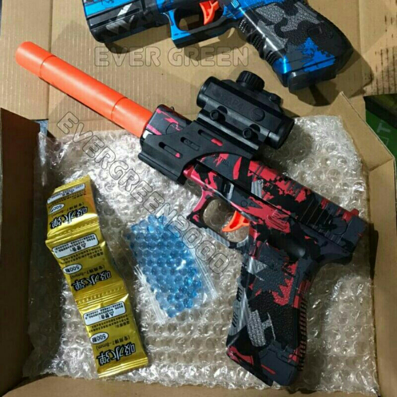 Jual Pistol Mainan Water Gel Blaster WG19 - Gelblaster with Silincer ...