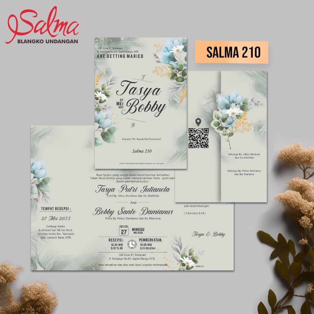Jual Blangko Undangan Salma 210 | Blangko Undangan | Undangan Murah | Kertas Undangan Kosong ...