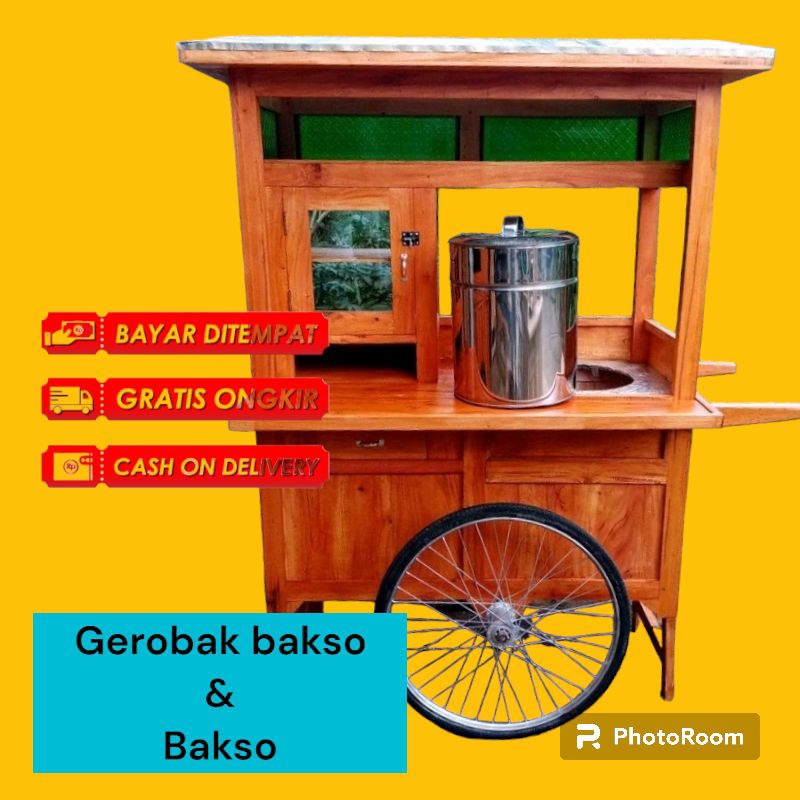Jual GEROBAK BAKSO RODA BECAK DAN SATU DANDANG FREE ONGKIR | Shopee ...