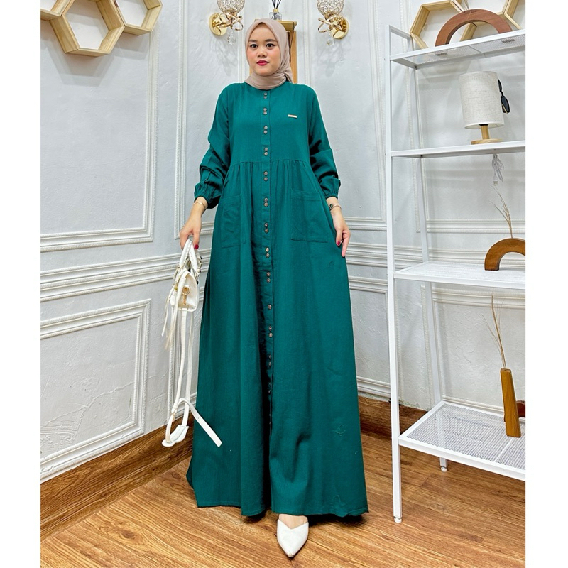 Jual MECCA DRESS By ZIYA ~ Gamis Linen Crincle Premium best seller ...