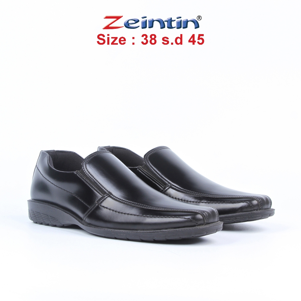 Jual Zeintin - Sepatu Pantofel Hitam Pria Formal Kantor Leather Swedian ...