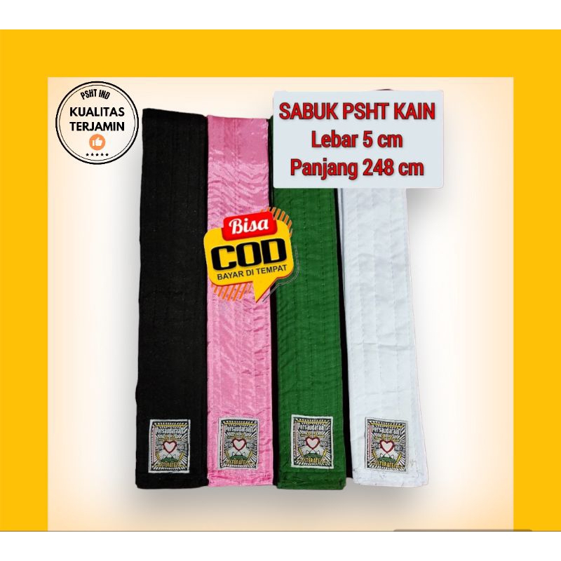 Jual SABUK PSHT KAIN - HITAM POLOS MERAH MUDA HIJAU PUTIH - SABUK SH ...