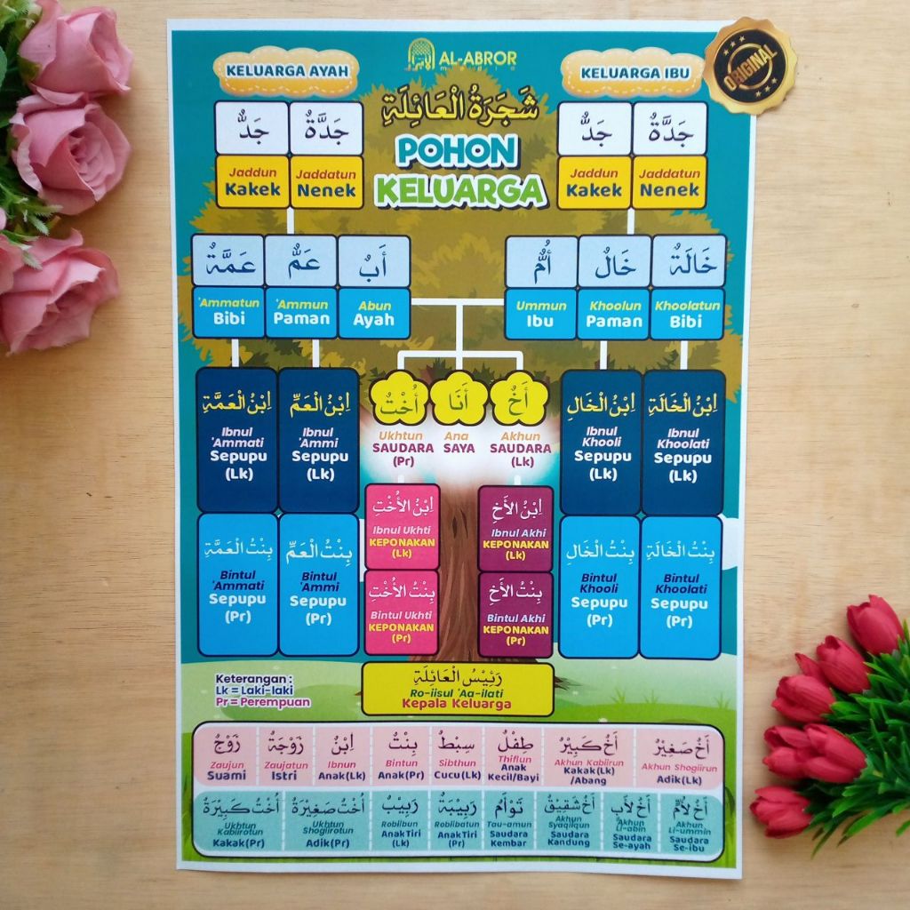Jual Poster Diagram Pohon Keluarga Pustaka Al-Abror | Shopee Indonesia