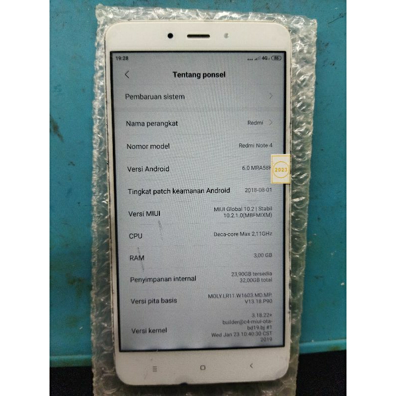 Jual MESIN ONLY REDMI NOTE 4 MTK 32GB NORMAL TESTED | Shopee Indonesia