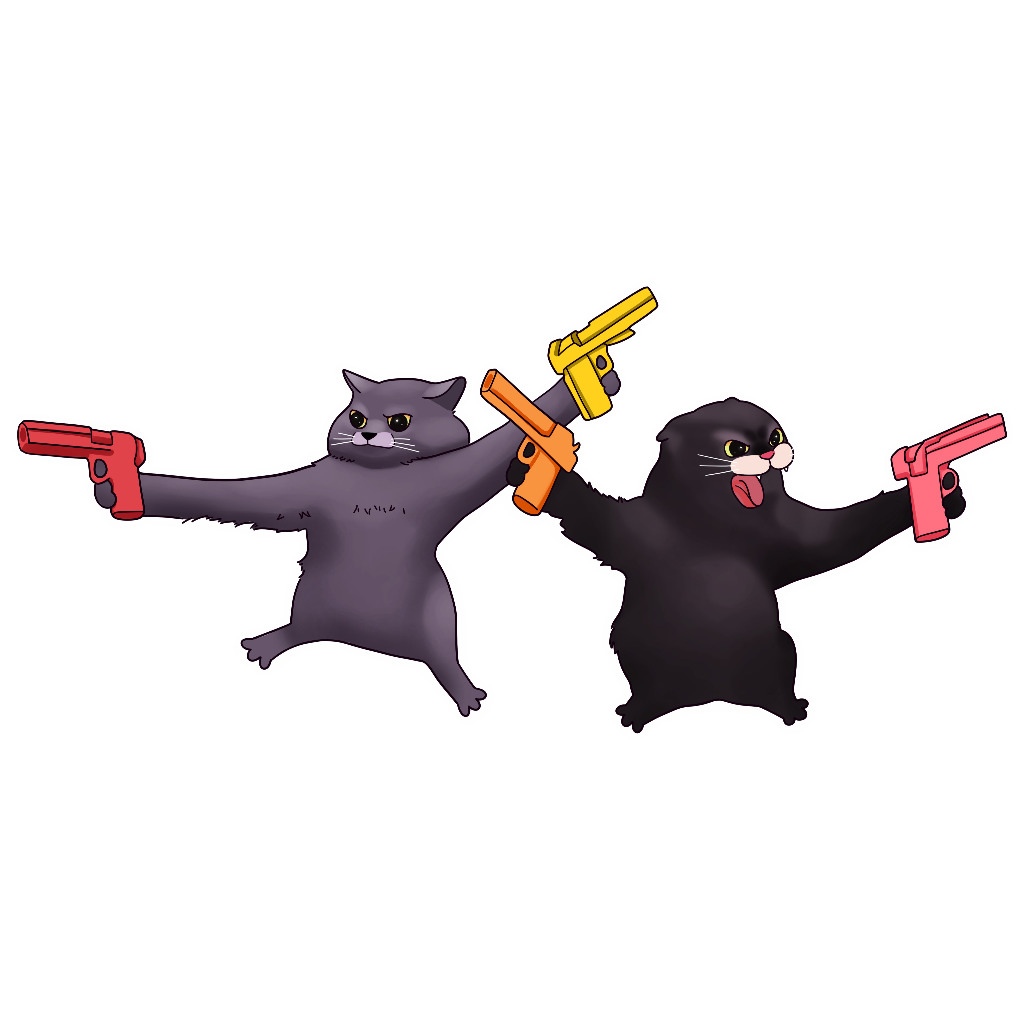 Jual Stiker Kucing Lucu Part 3 Meme Laminasi Glitter | Shopee Indonesia