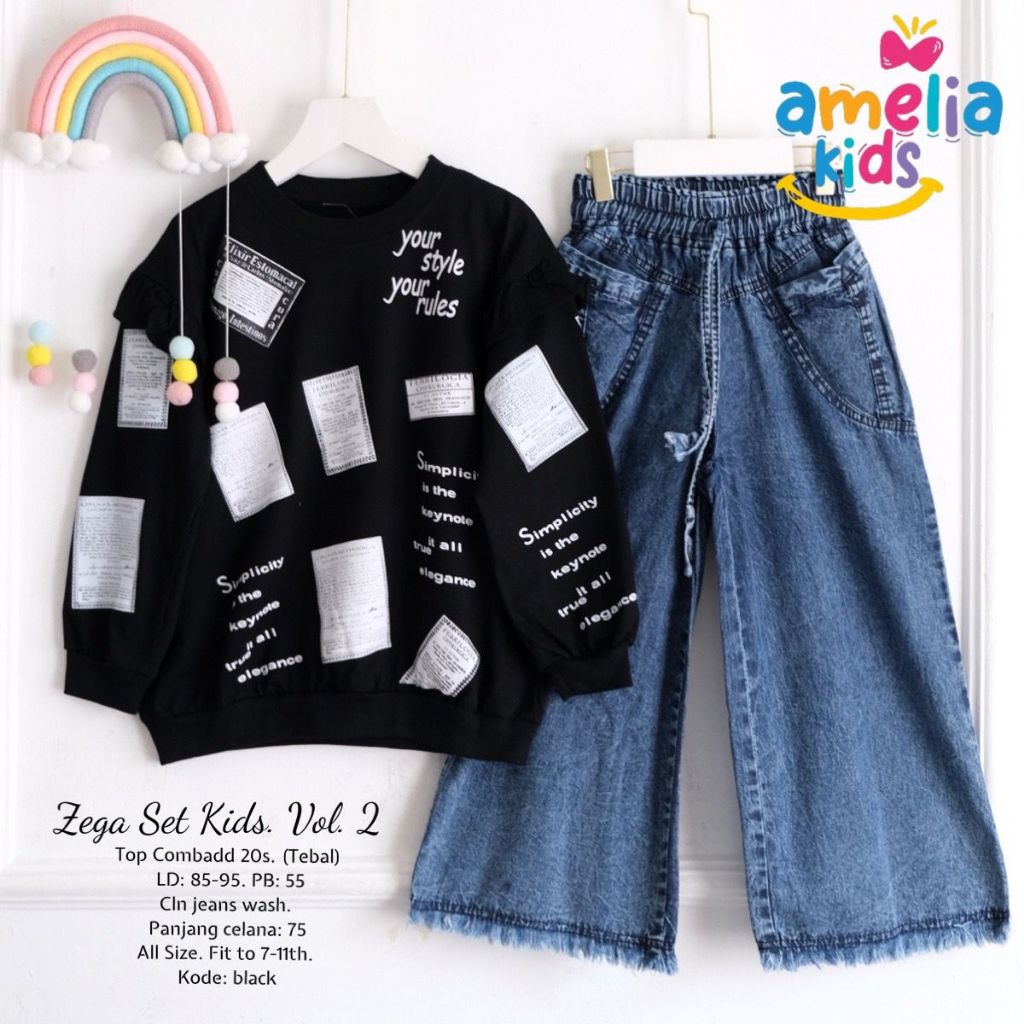 Jual (SETCEL ANAK LENGAN PANJANG) ZEGA SET KIDS VOL 2 ONESET ANAK USIA ...