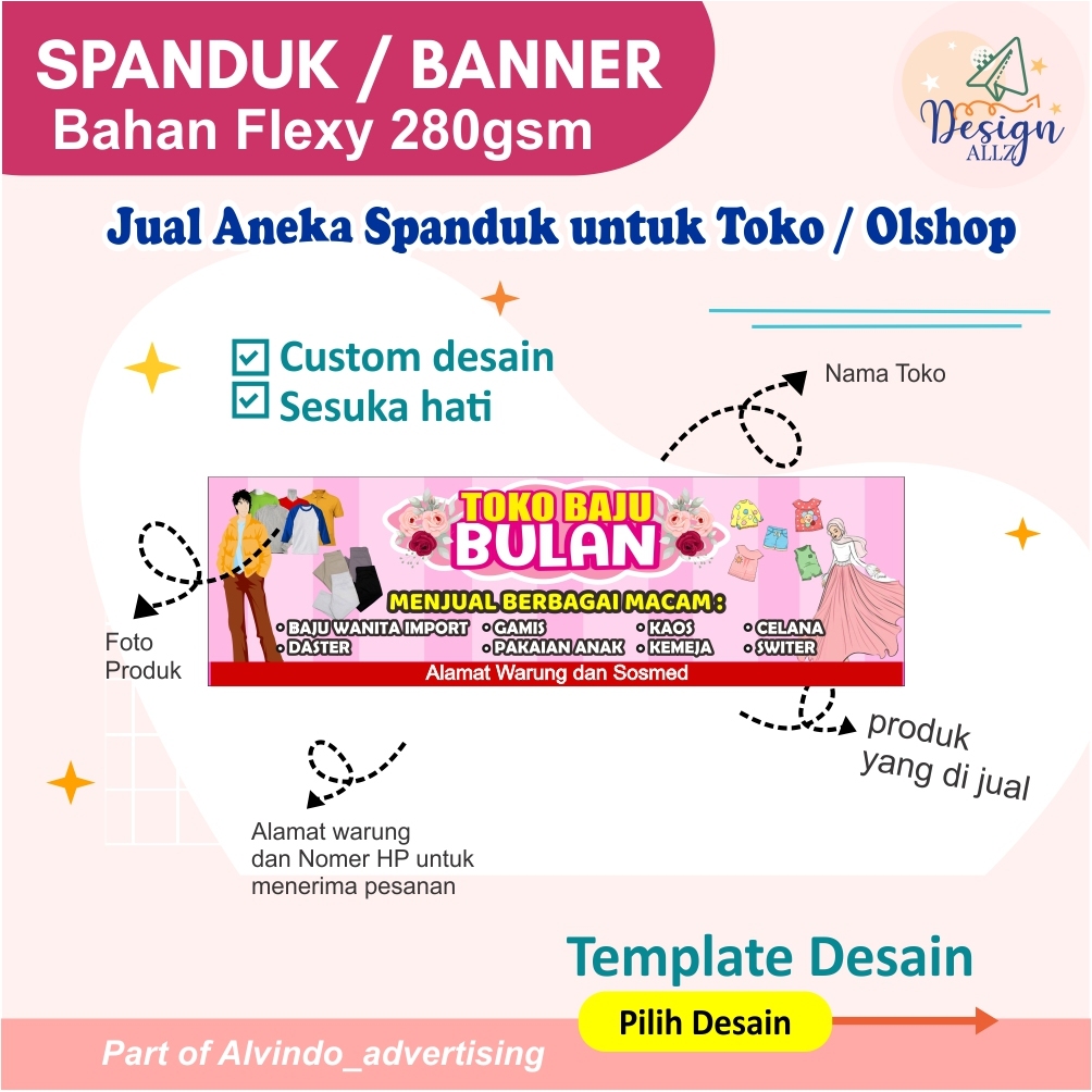 Jual SPANDUK/BANNER USAHA OLSHOP WARUNG (CUSTOM) | Shopee Indonesia